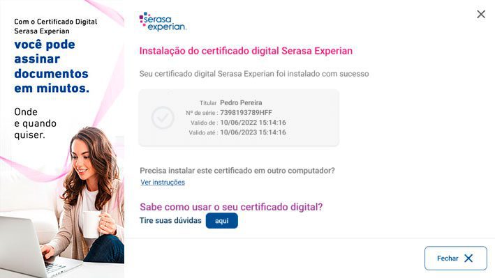 Chegou o momento de instalar o seu Certificado Digital na sua máquina. – Certlink