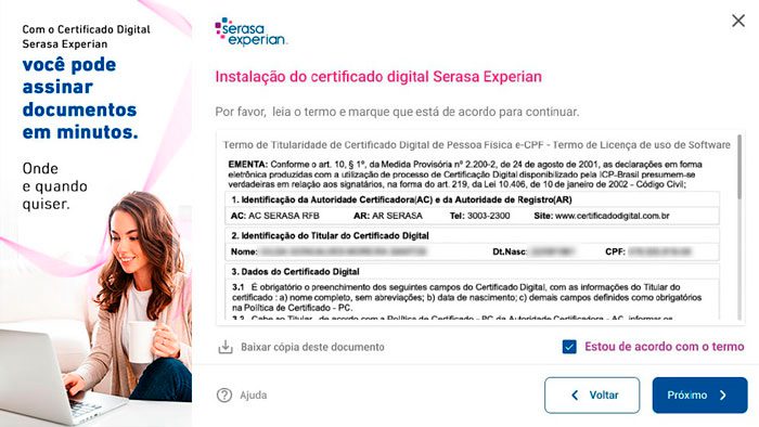 Chegou o momento de instalar o seu Certificado Digital na sua máquina. – Certlink